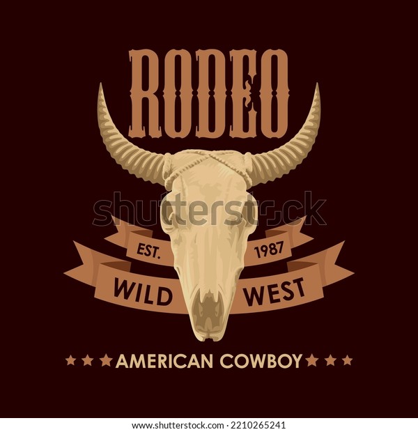 Banner Cowboy Rodeo Show Vector Illustration Stock Vector (Royalty Free ...