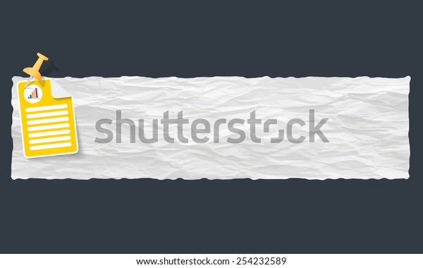 Banner Crumpled Paper Graph 库存矢量图（免版税）254232589 | Shutterstock