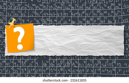Banner Crumpled Paper Question Mark Stock Vector (Royalty Free ...