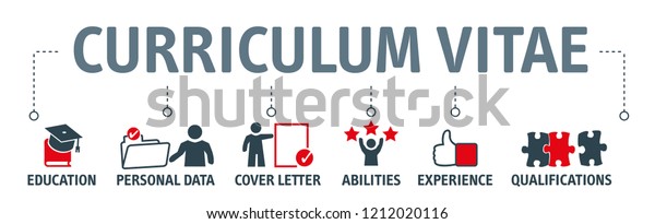 Banner Curriculum Vitae Concept Vector Illustration Stock Vector ... Banner Curriculum Vitae Concept Vector Illustration Stock Vector ...