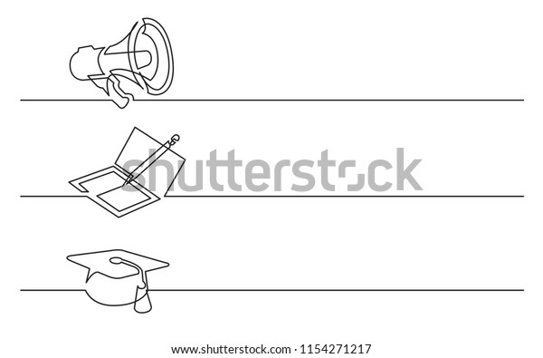 Banner Design Continuous Line Drawing Business: เวกเตอร์สต็อก (ปลอดค่า ...