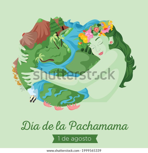 Banner-Design der dia de la pachamama: Stock-Vektorgrafik (Lizenzfrei ...