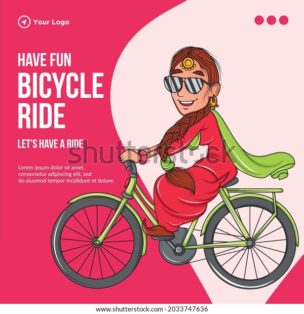 Banner Design Have Fun Bicycle Ride Stock Vector (Royalty Free ...
