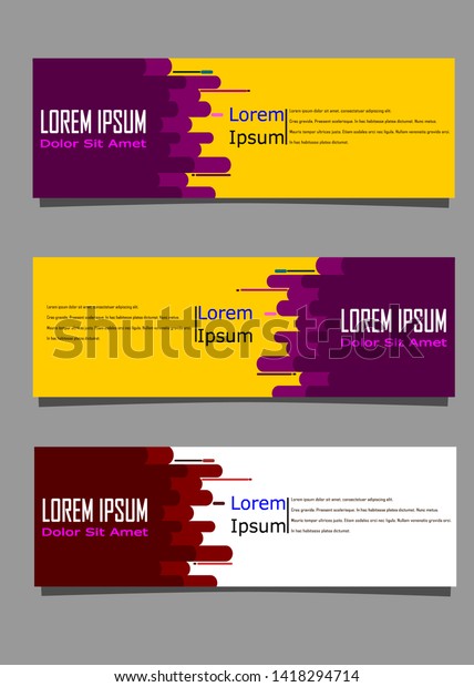 Banner Design Simple Color Combinations Stock Vector (Royalty Free ...