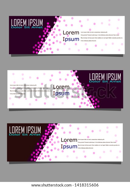 Banner Design Simple Color Combinations Stock Vector (Royalty Free ...