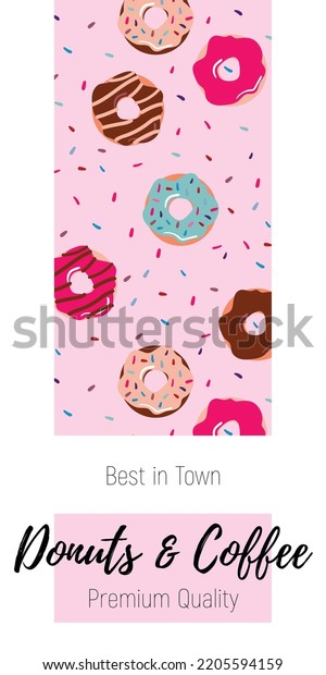 Banner Donuts Shop Coffee Menu Vector Stock Vector (Royalty Free ...