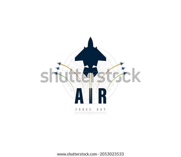 Banner Fighter Planes Flying Vector Illustration Stock Vector (Royalty ...