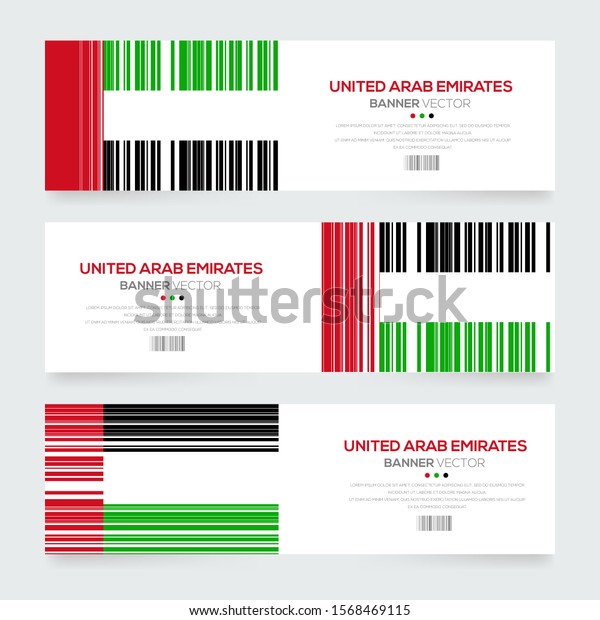 Banner Flag Emirates Vector Illustration Stock Vector (Royalty Free ...