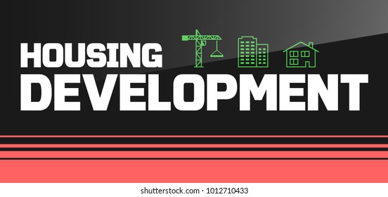 Banner Flyer Design Housing Development Icons Stock Vector (Royalty ...