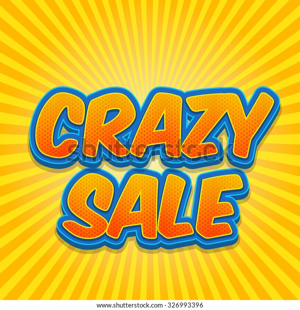 Banner Flyer Pop Art Comic Crazy Stock Vector (Royalty Free) 326993396 ...