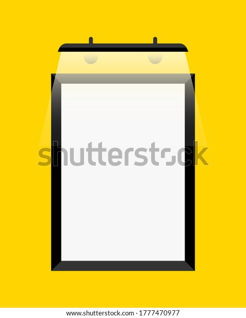 Banner Frame Frame Light On Yellow Stock Vector (Royalty Free ...