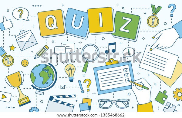 Banner Hands People Solving Puzzle Riddle Stock Vector (Royalty Free ...