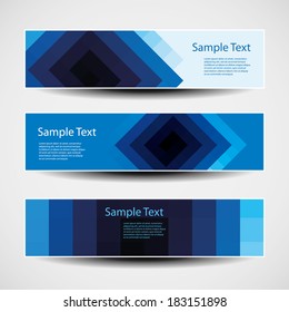 Banner Header Design Abstract Blue Pattern Stock Vector (Royalty Free ...