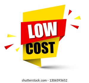 Banner Low Cost Stock Vector (Royalty Free) 1306593652 | Shutterstock