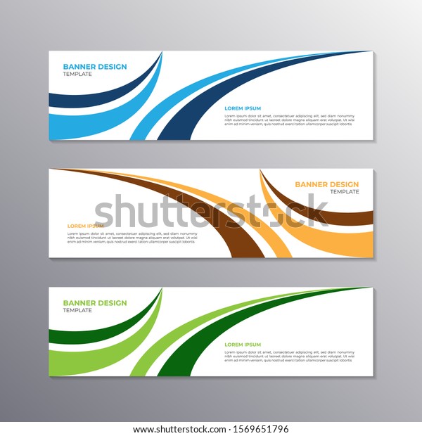 Banner Minimal Design Cool Geometric Business Stock Vector (Royalty ...