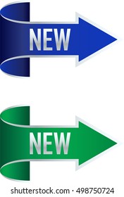 Banner New Arrow Vector Illustration: vector de stock (libre de ...