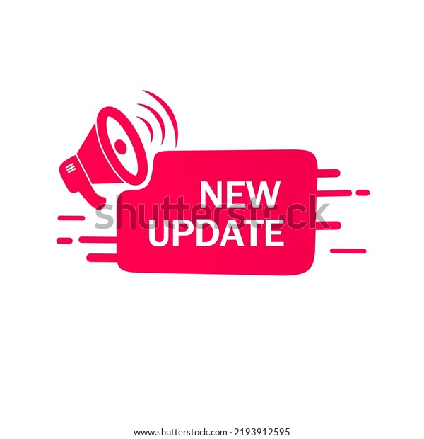 Banner New Update Megaphone Icon Modern Stock Vector (Royalty Free ...