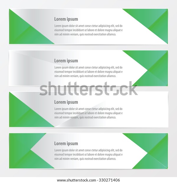 Banner Polygons Design Green Color Stock Vector (Royalty Free ...
