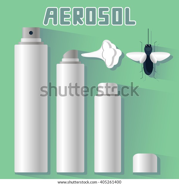 Banner Poster Spraying Killing Insect Aerosol Stock Vector (Royalty ...