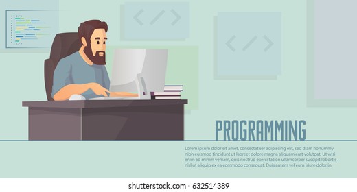 Banner Programming Coding Background Flat Design 스톡 벡터(로열티 프리 ... Banner Programming Coding Background Flat Design 스톡 벡터(로열티 프리 ...