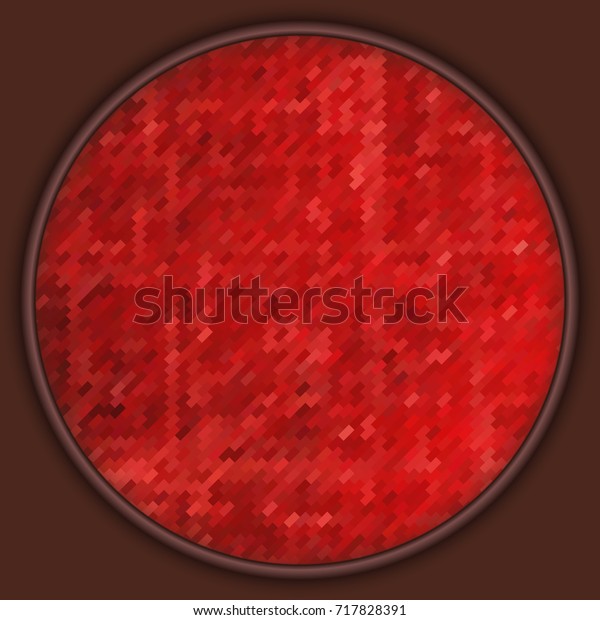 Banner Red Circle Squares Poster Round Stock Vector (Royalty Free ...