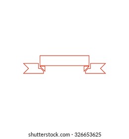 Banner Red Outline Vector Pictogram On Stock Vector (Royalty Free ...
