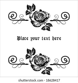 Banner Roses Stock Vector (Royalty Free) 18628417 | Shutterstock