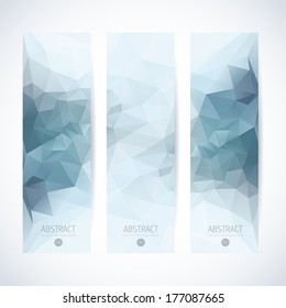 Banner Set Logo Ice Abstract Triangle Stock Vector (Royalty Free ...