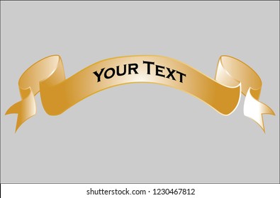 Banner Shape Gold Vector Stock Vector (Royalty Free) 1230467812 ...