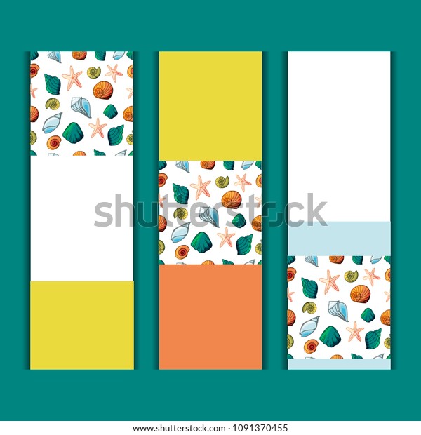Banner Shells Cartoon Style Ads Website Stock Vector (Royalty Free ...