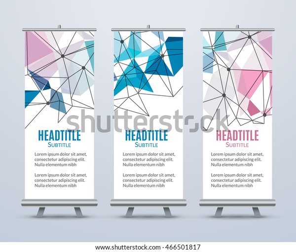 Banner Stand Design Template Abstract Geometric Stock Vector (Royalty ...