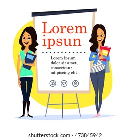Banner Students Theme Board Text White Stock Vector (Royalty Free ...