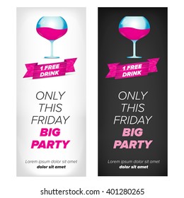 Banner Template Bar Party Stock Vector (Royalty Free) 401280265 ...