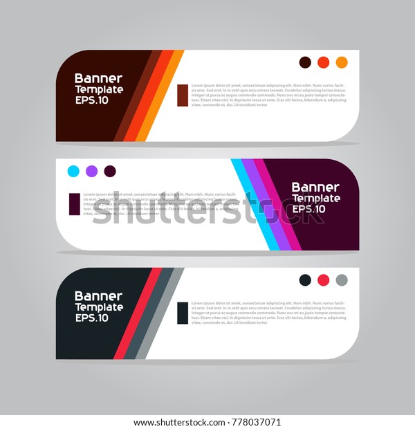 Banner Template Business Presentation Stock Vector (Royalty Free ...