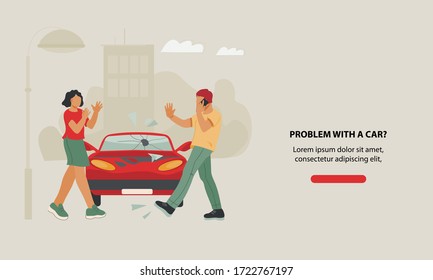 5,532 Car accident banner Images, Stock Photos & Vectors | Shutterstock