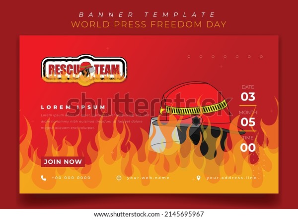 Banner Template Design Flaming Fire Background Stock Vector (Royalty ...