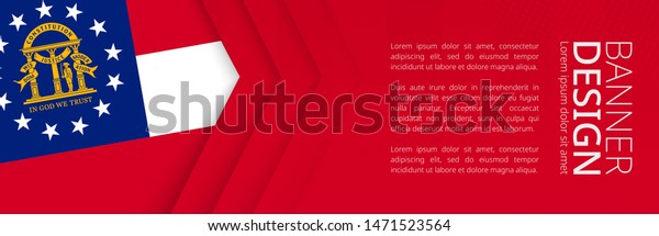 Banner Template Flag Us State Georgia Stock Vector (Royalty Free ...