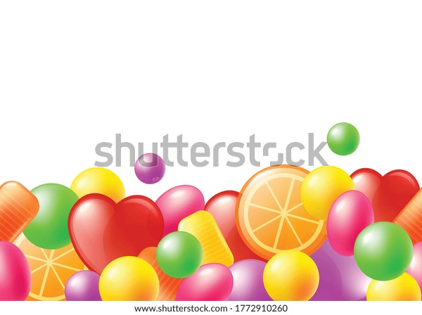 Banner Template Lower Border Sugar Sweets: เวกเตอร์สต็อก (ปลอดค่า ...