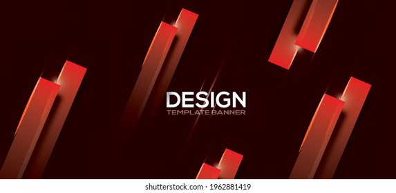 Banner Template Red Light Color Stock Vector (Royalty Free) 1962881419 ...