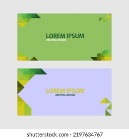 Banner Template Vector Interesting Unique Geometry Stock Vector ...