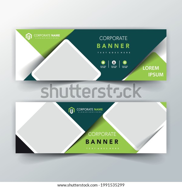 Banner Three Colors Vector Illustration Template Stock Vector (Royalty ...