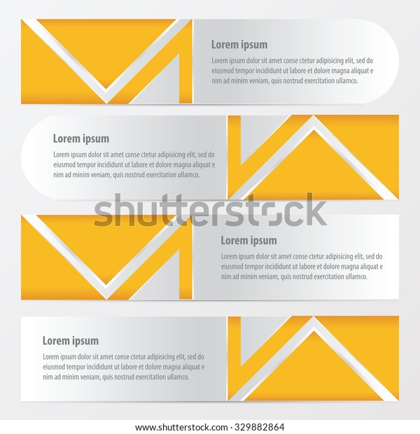 Banner Vector Design Yellow Color Stock Vector (Royalty Free) 329882864 ...
