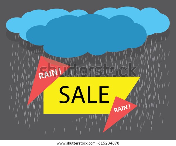 Banner Vector Rain Vector Stock Vector (Royalty Free) 615234878 ...