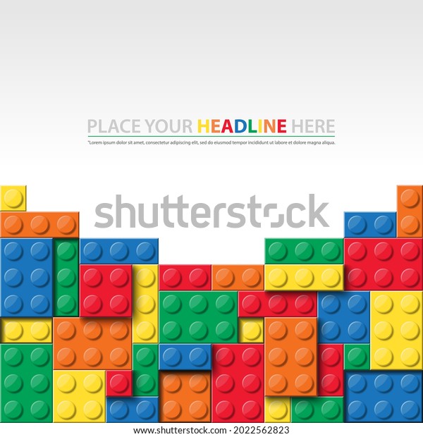 Banner Vector Toy Element Colorful Block Stock Vector (Royalty Free ...