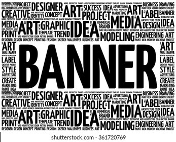 Banner Word Cloud Creative Business Concept Stock Vector (Royalty Free ...