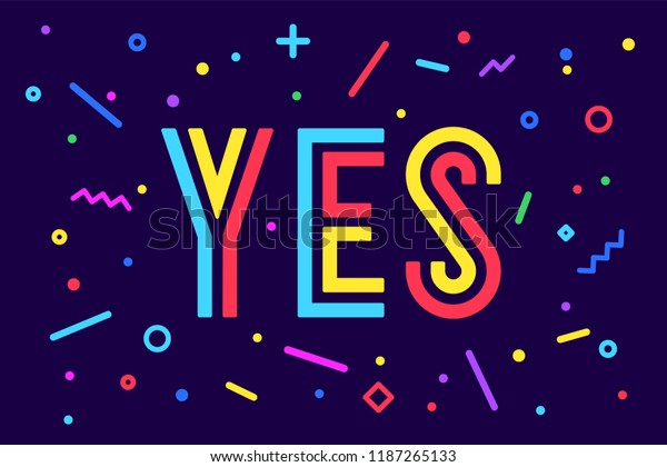 Banner Yes Speech Bubble Poster Sticker Stock Vector (Royalty Free ...