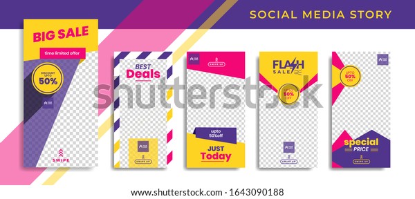 Banners Bundle Kit Set Social Media Stock Vector (Royalty Free ...