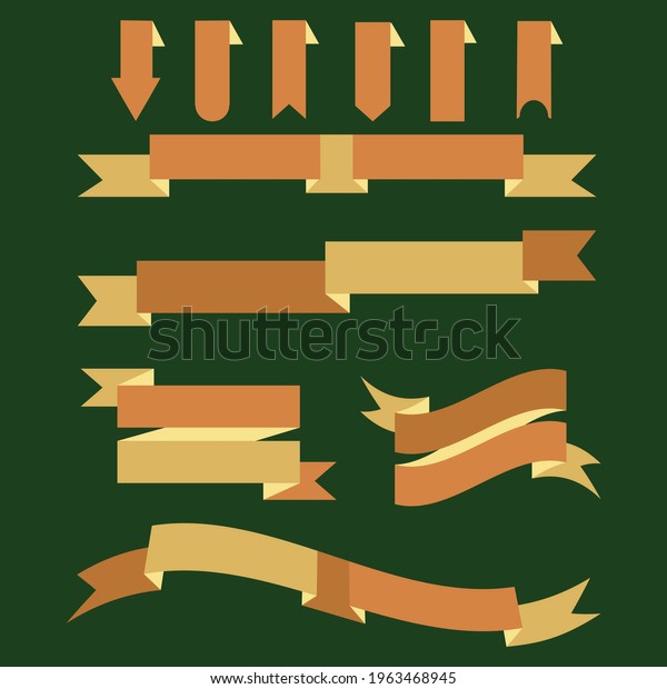 Banners Icon Set Flat Design Illustration Stock Vector (Royalty Free ...