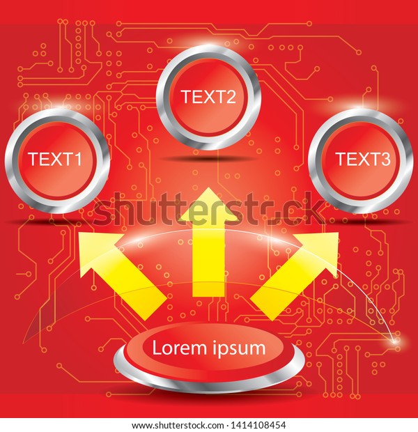 Banners Number Text Box Cycle Website Stock Vector (Royalty Free ...