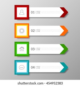 Banners Template Colorful Tabs Design Illustration Stock Vector ...